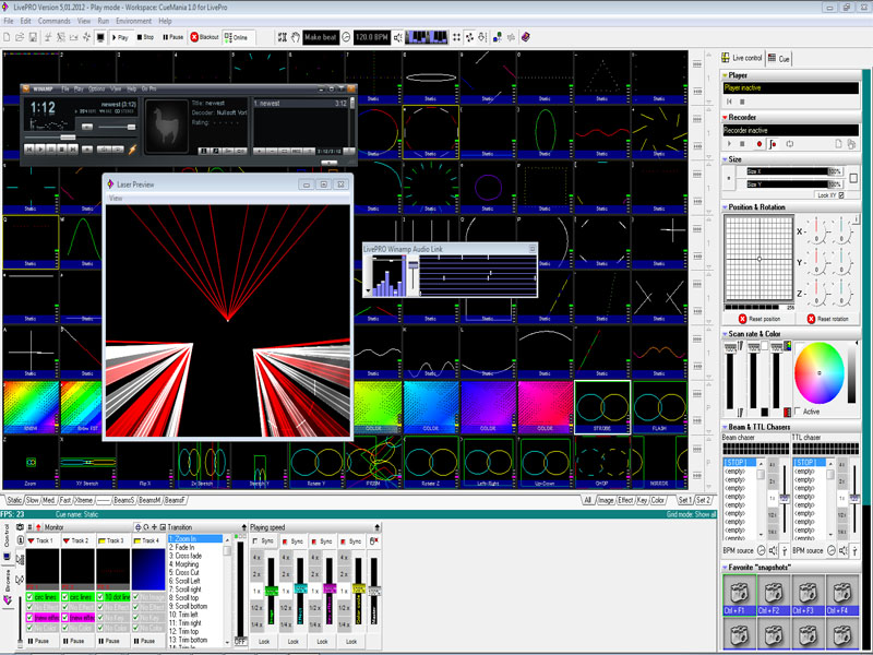 Pangolin Live Pro laser show software for the live operation of Show ...